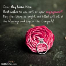 Cute Engagement Wishes With Couple Names