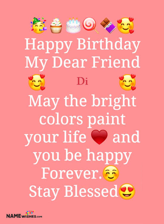 Unique Birthday Cakes And Wishes For Di Free Download Online